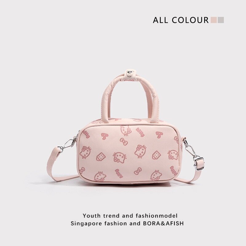 2025 Hello Kitty Boston маленькая квадратная сумка на одно плечо для милой девушки