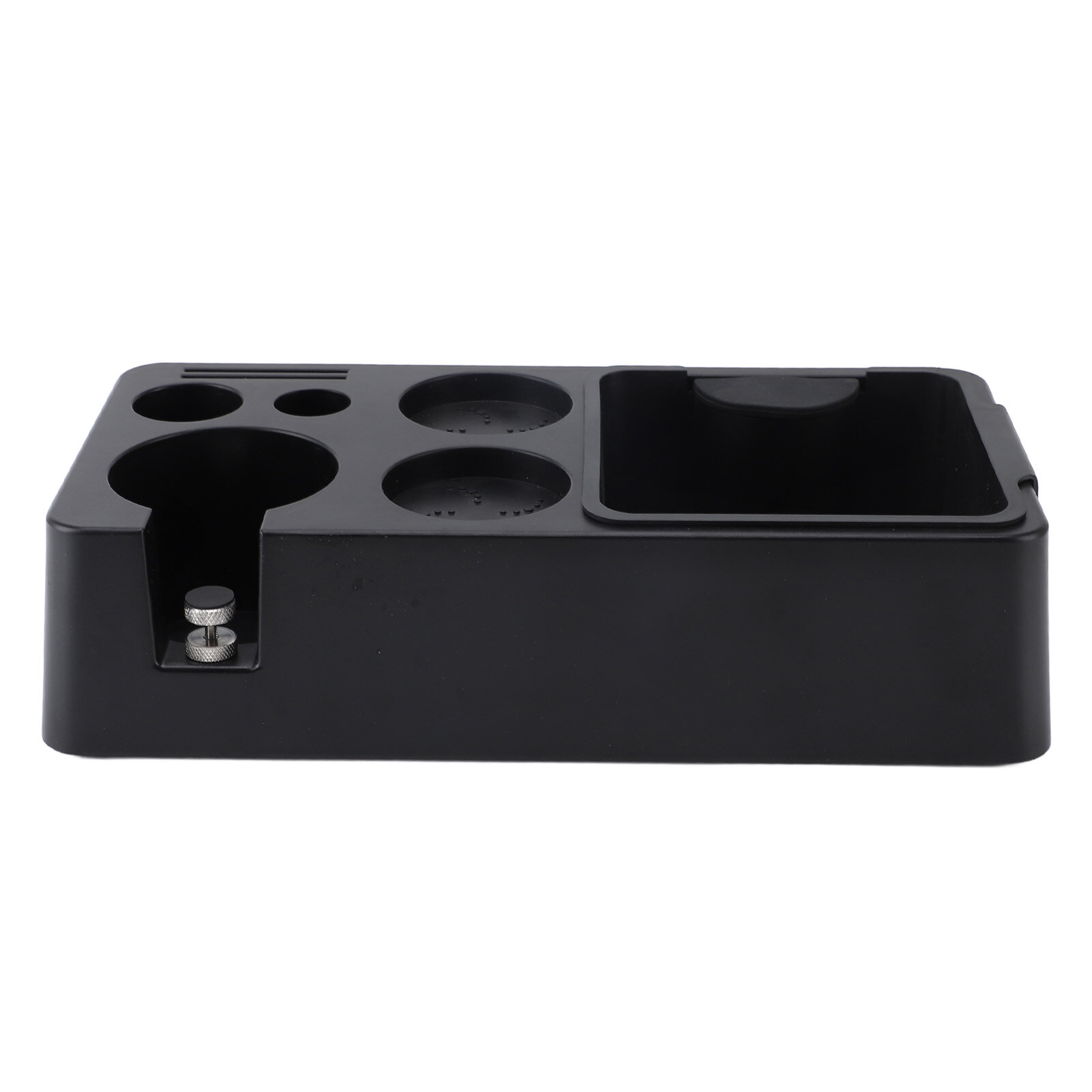 Кофейный бокс Knock Box, многоцелевой, большой емкости, амортизирующий, держатель для портафильтра кофе, станция для темперирования кофе для домашнего бара, черный цвет