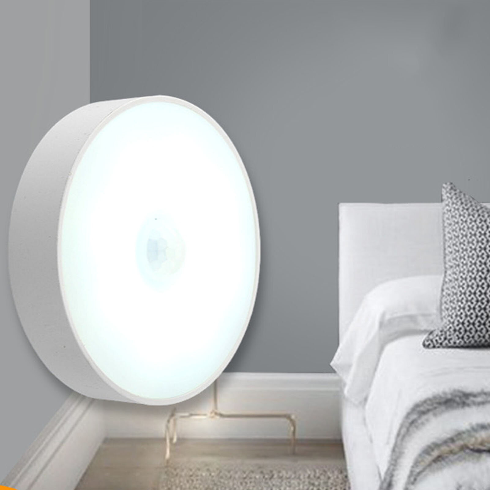 Светильники с датчиком движения Светодиодные ночные светильники Прикрепляйтесь куда угодно Освещение для шкафа Лестничные светильники Настенные светильники для прихожей Ванная комната Спальня Белый и теплый свет