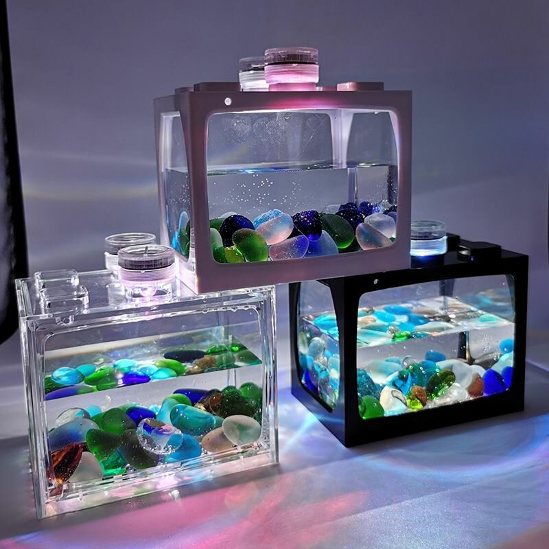 Аквариум Дом семян "Экосистема в миниатюре", каркасный, LED-подсветка, 12,5x8,5x10 см, черный — фото 1