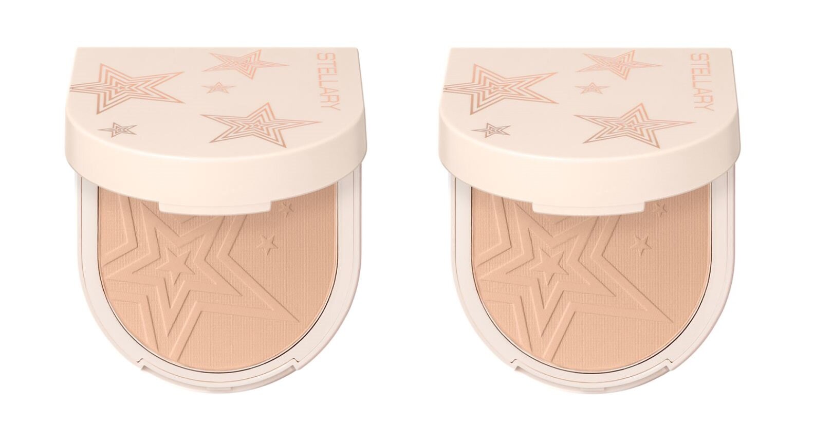 Пудра STELLARY компактная сатиновая Compact satin powder, тон 03 Теплый бежевый, 7 гр - 2 штуки