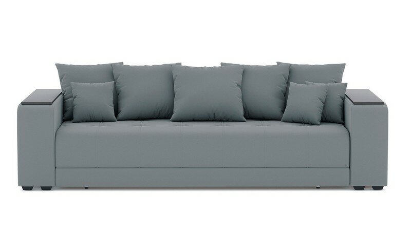 Прямой диван "Дубай" механизм еврокнижка, в ткани велюр зара графит 32