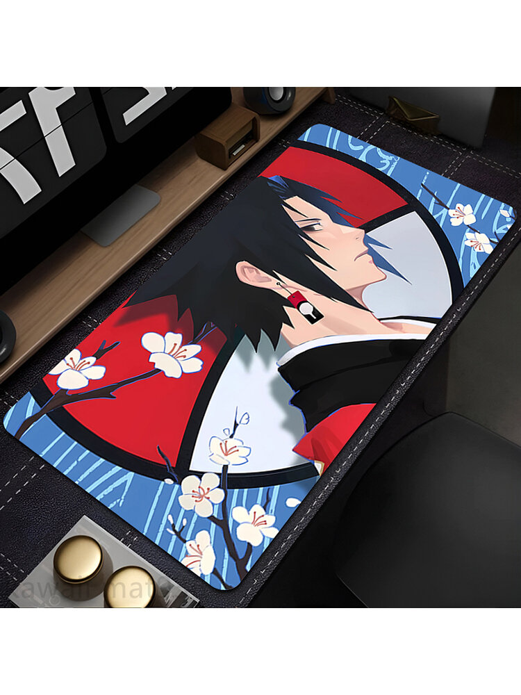 NARUTO Коврик для мыши с игровой клавиатурой из аниме-мультфильма "Наруто", печать узоров высокой четкости, 40x90xxl