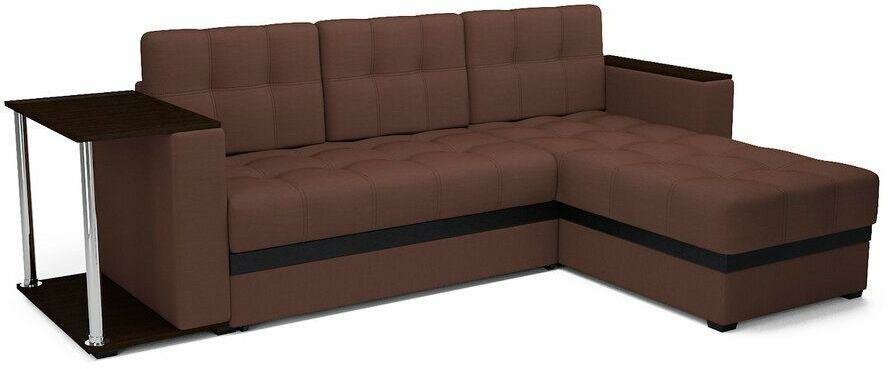 Диван Mebel-ars Атланта угловой Рогожка Шоколад Размеры: Высота 900мм Глубина 1600мм Ширина 2550мм