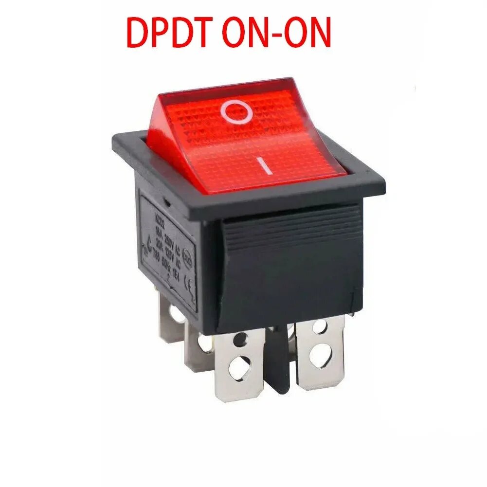 Переключатель DPDT KCD2 красный 16А/250В 1pc