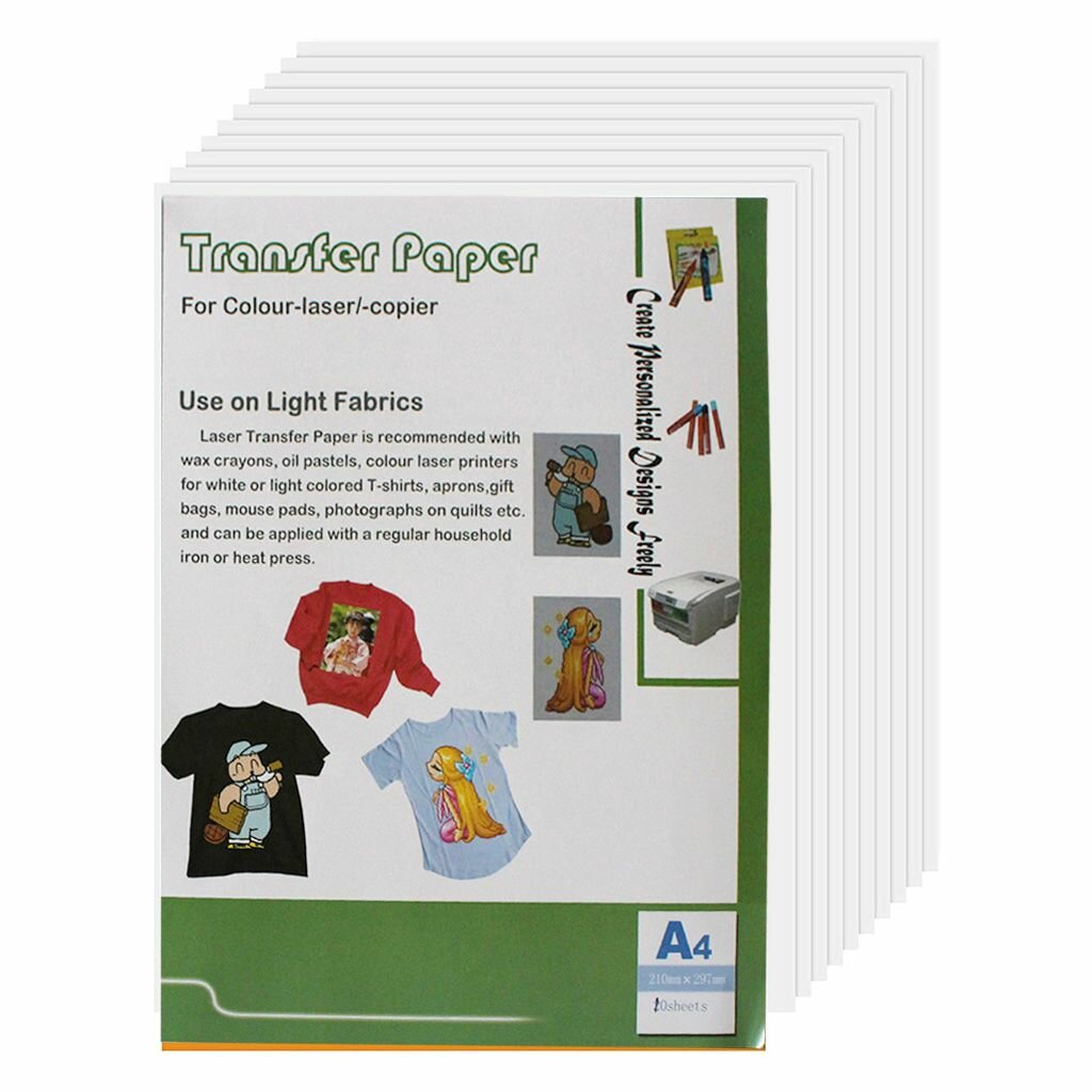 10 листов прозрачной термопереносной бумаги для печати тепловых наклеек, подходящих очков, кружек, стекла своими руками