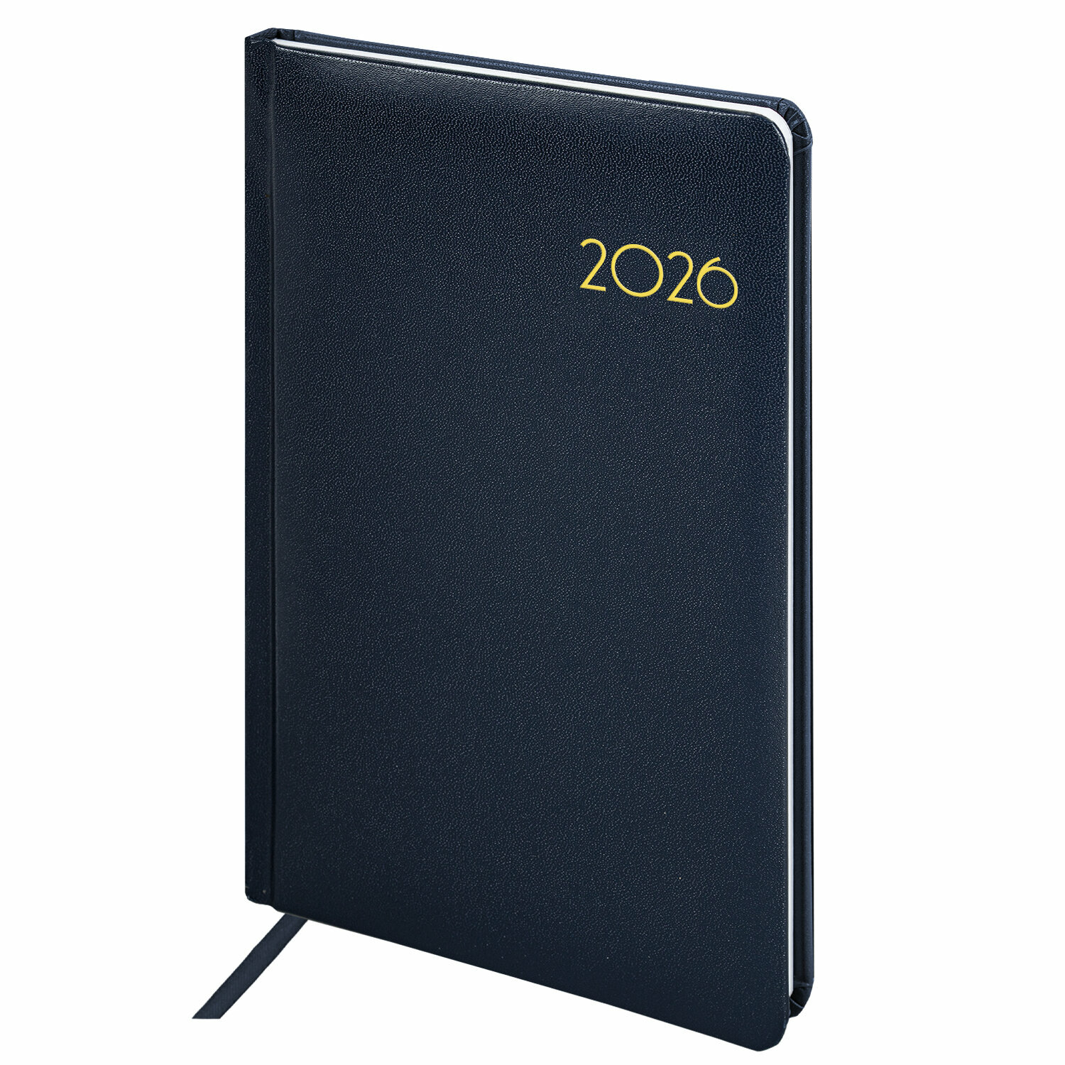 Еженедельник датированный 2026, А5, 145х215 мм, BRAUBERG "Select", балакрон, темно-синий, 117181