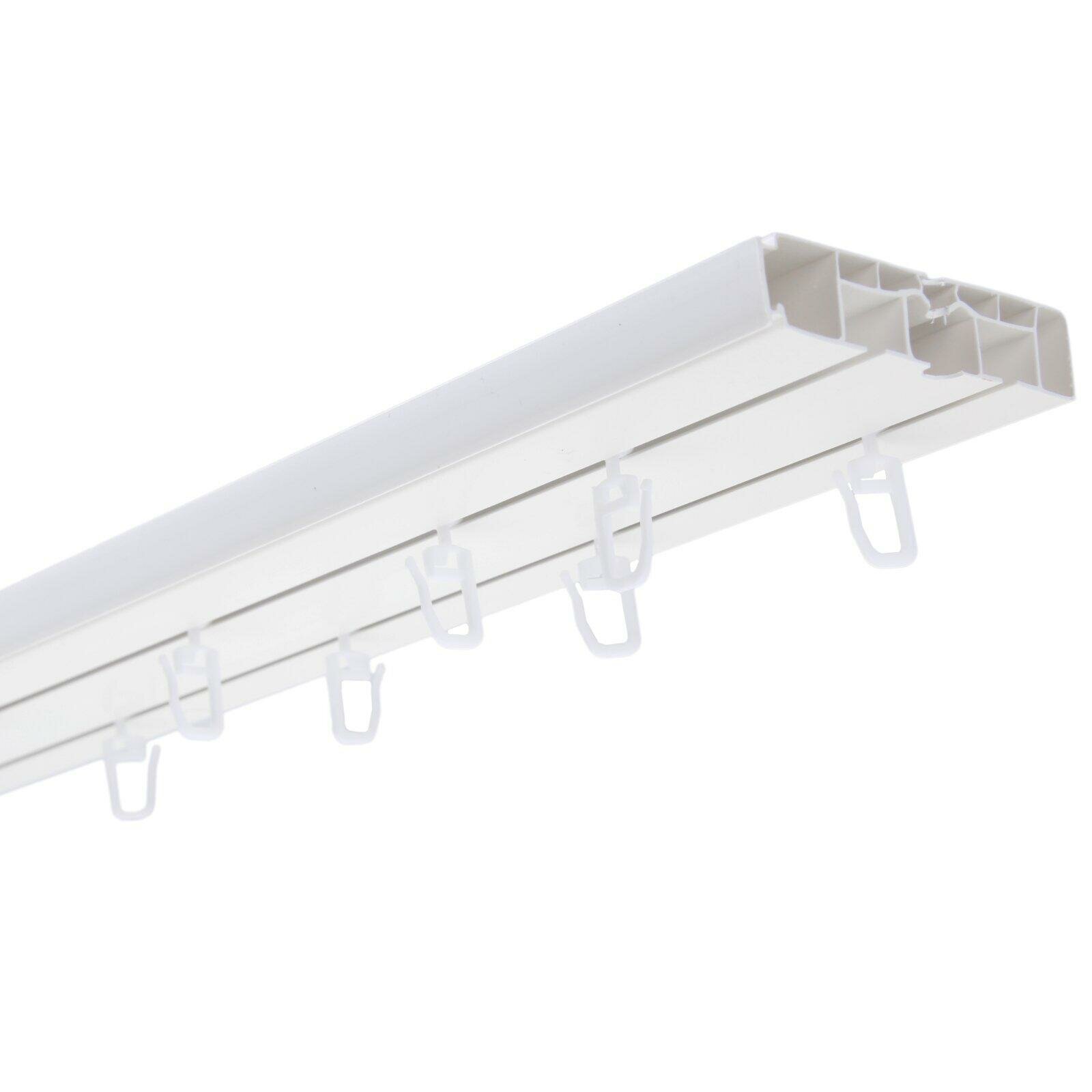 Карниз Магеллан «Цезарь Эконом», двухрядный, 240 см, цвет белый