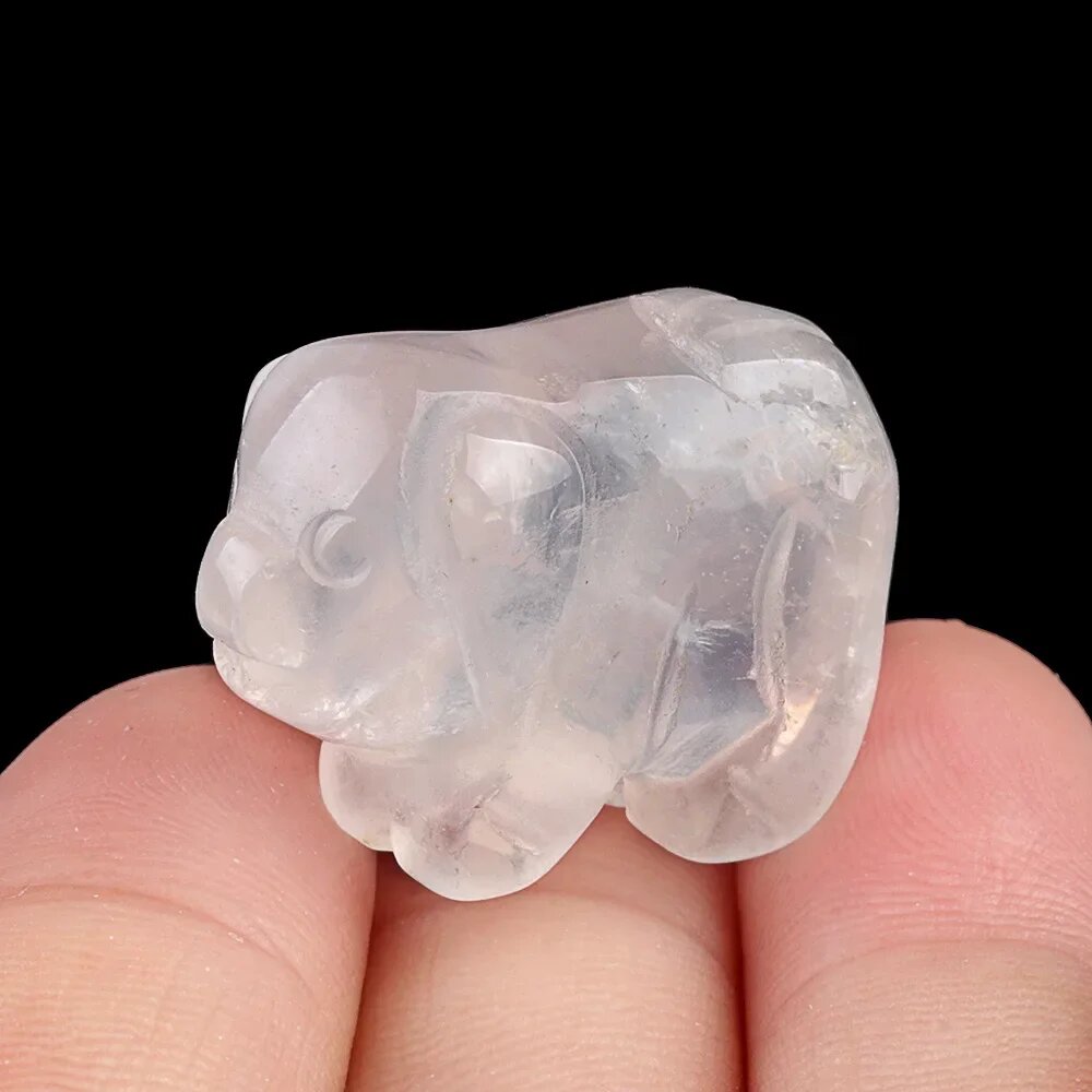 Фигурка свиньи из кварца Clear Quartz