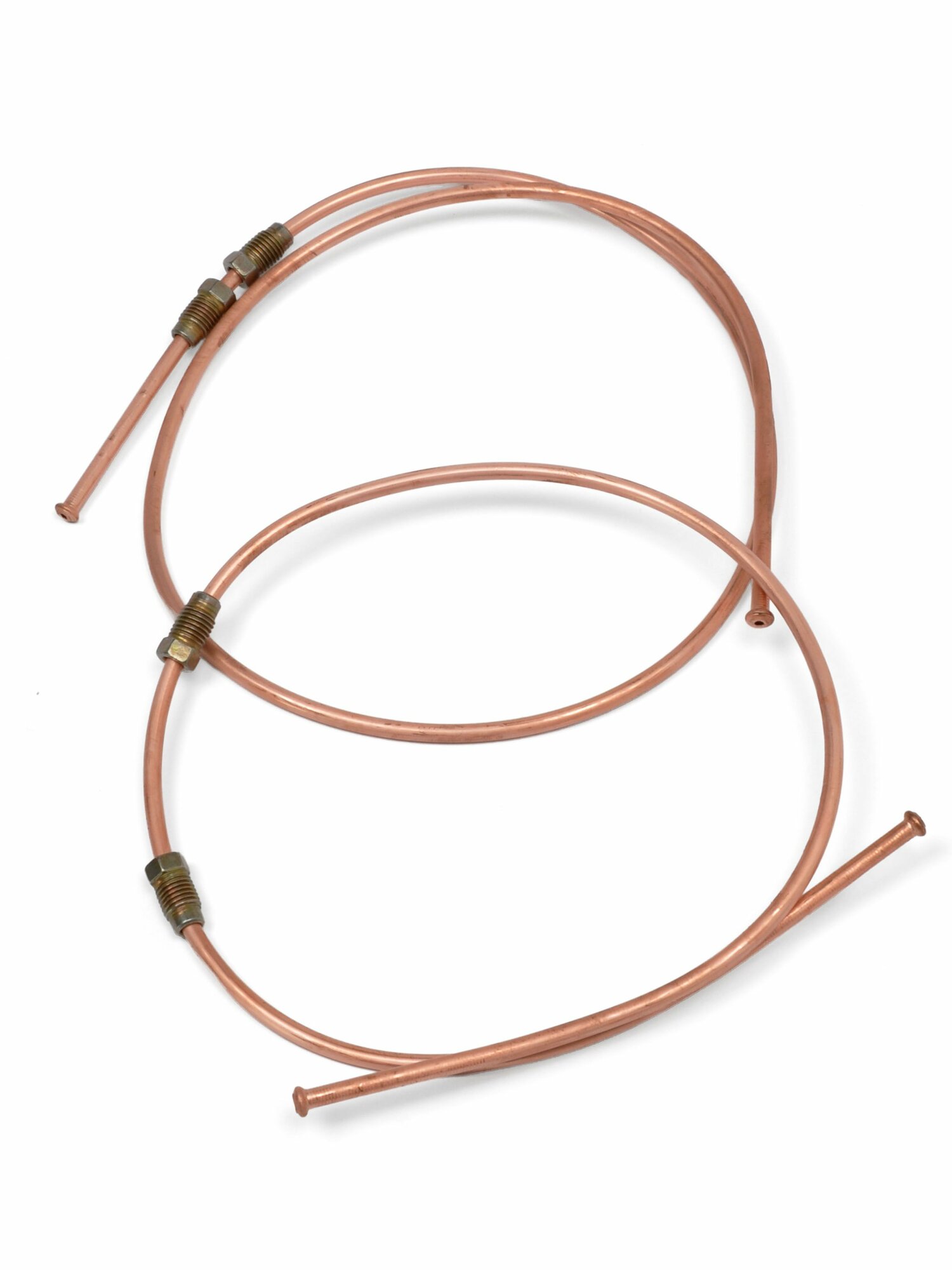 Трубки тормозные заднего моста для ГАЗ 3302 Газель медные (885+735)