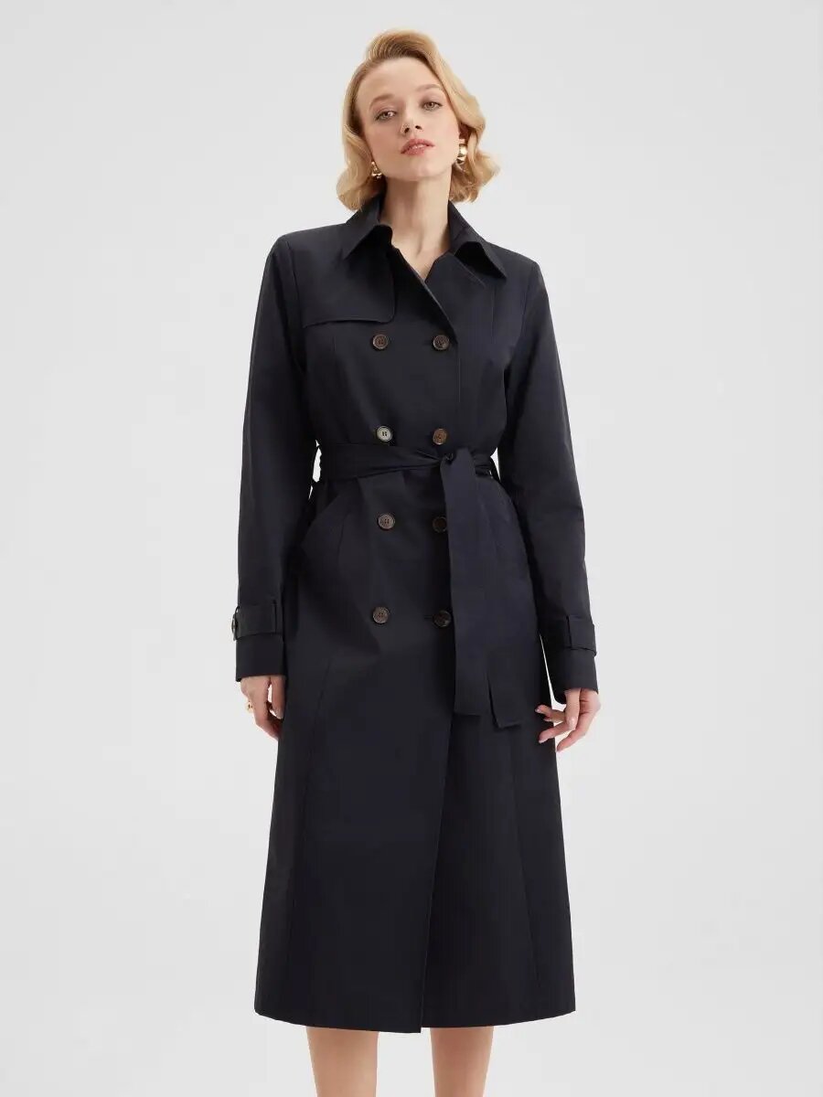 Плащ тренч длинный