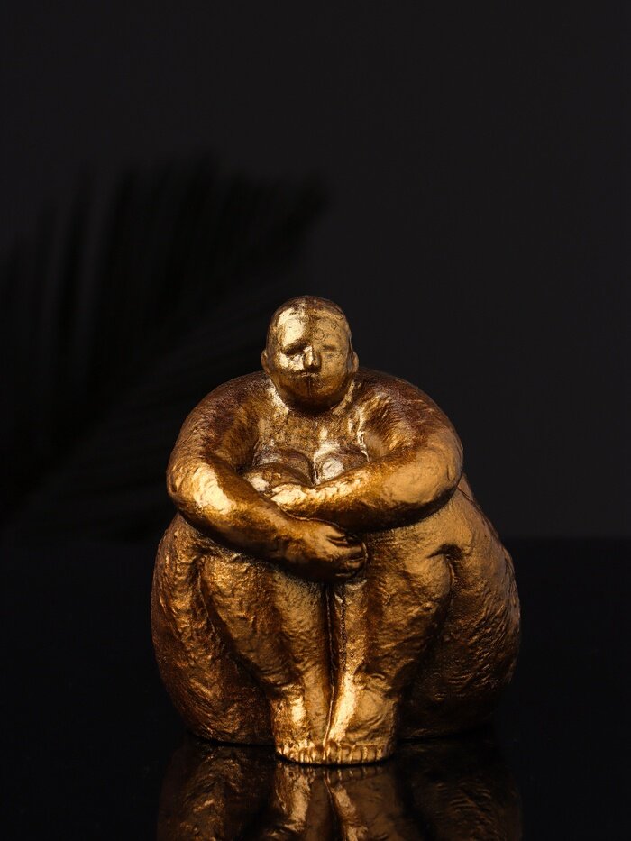 Фигурка гипс «Дама», 9×8×8 см, под бронзу