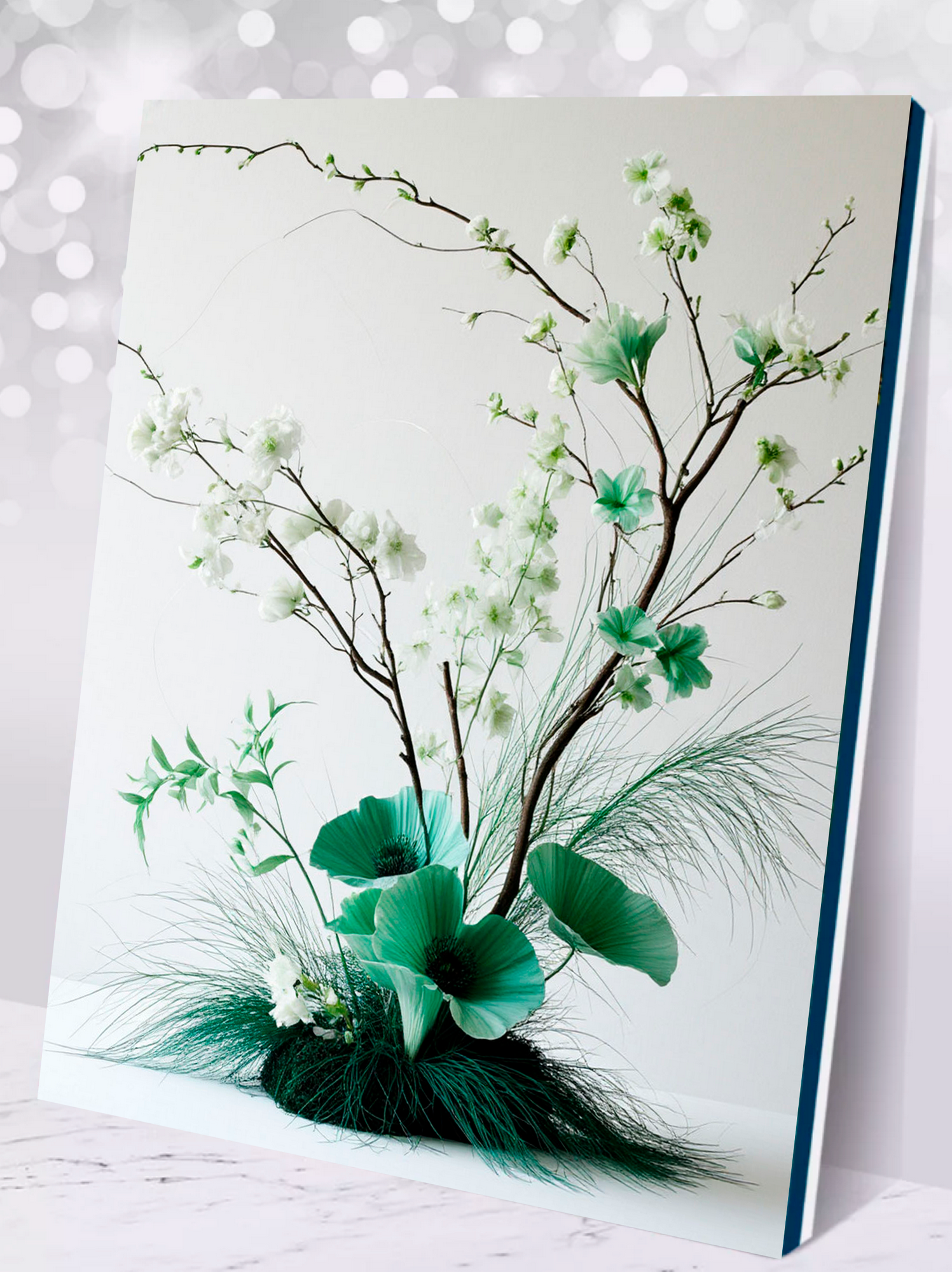 Картина на стену для интерьера Экибана 40х50 см, холст на подрамнике, InterToys