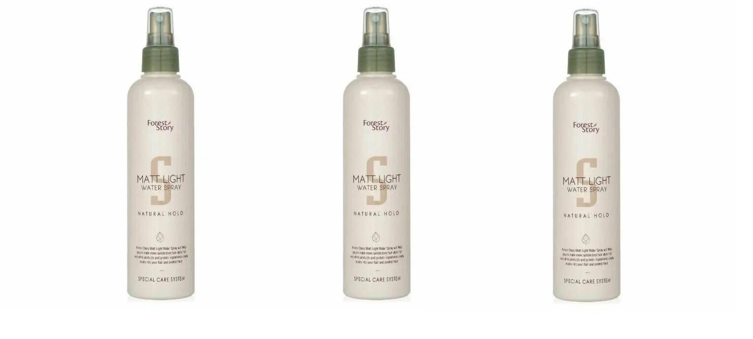 Лак Welcos для волос Forest Story Matte Light Water Spray, легкий, 252мл, 3 шт