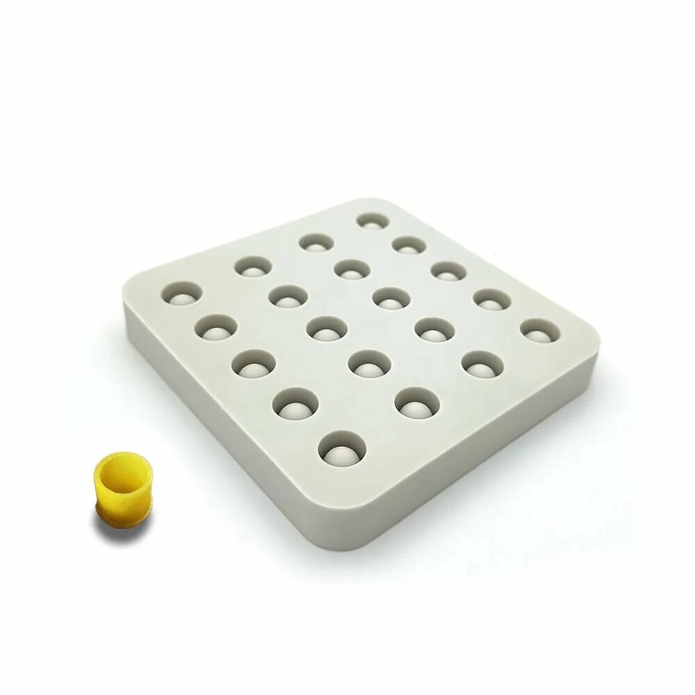 Форма Для Литья 20-ти Восковых Мисочек Силиконовая，Четыре ряда силиконовых формочек