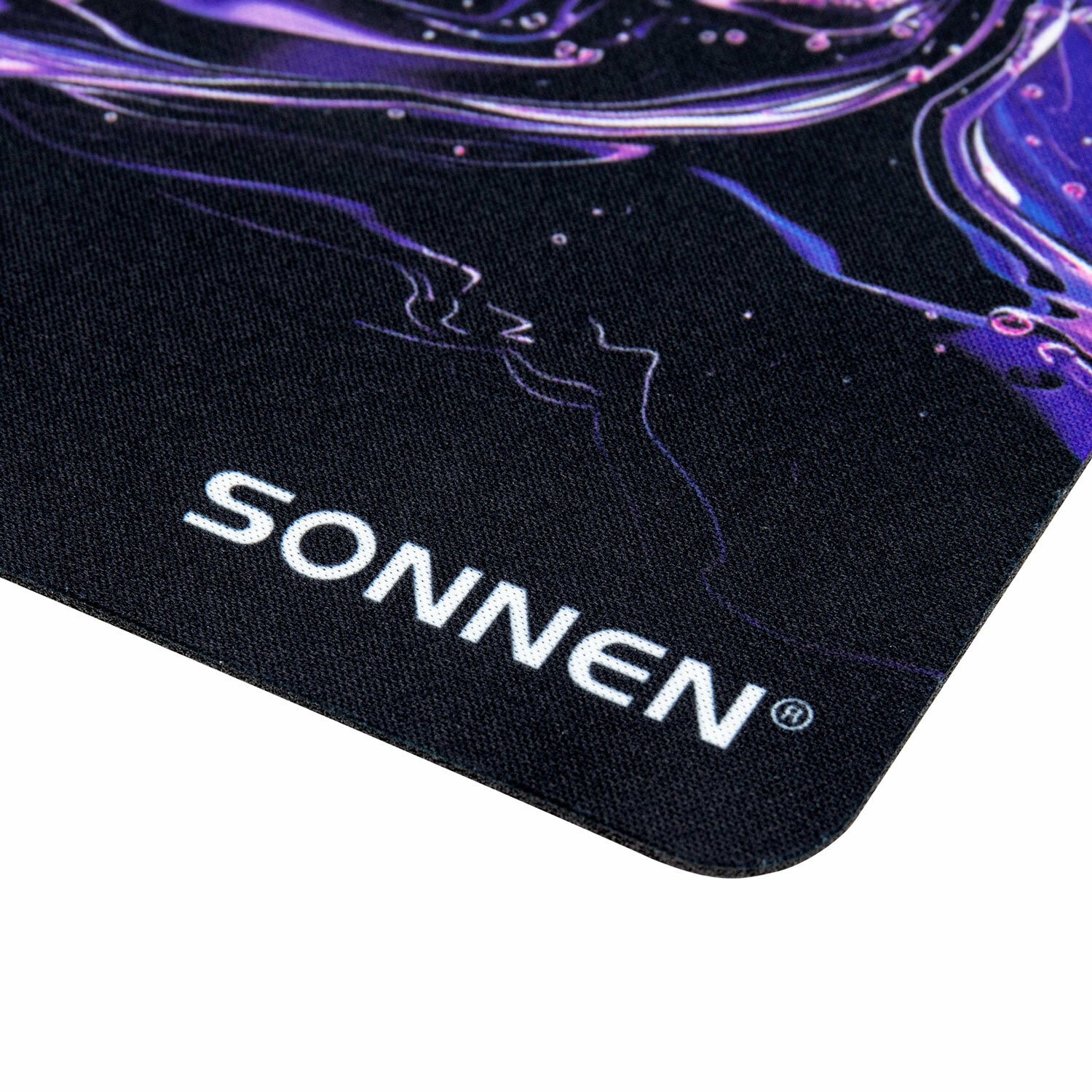 Упаковка 10 шт. Коврик для мыши SONNEN "NEON SPLASH" резина + ткань, 250х200х2 мм, 513957