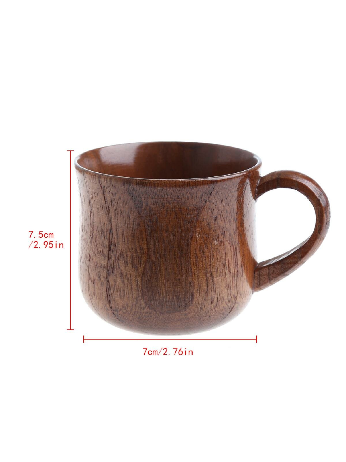 Деревянная кружка ручной работы из натурального дерева для кофе, пива, сока, молока, чая