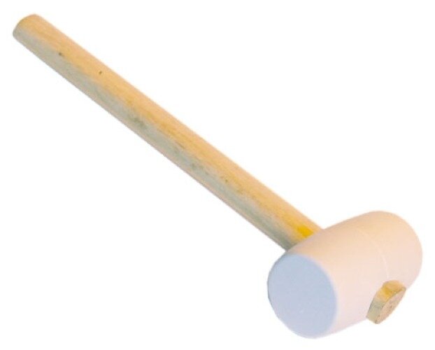 Киянка 888 с деревянной рукояткой, резиновая, бежевая, 230г / инструменты