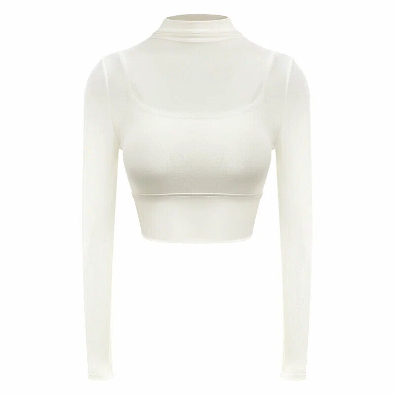 Одежда для йоги, женская, сетчатая, двухчастная, с нагрудной чашечкой, цвет какао-коричневый