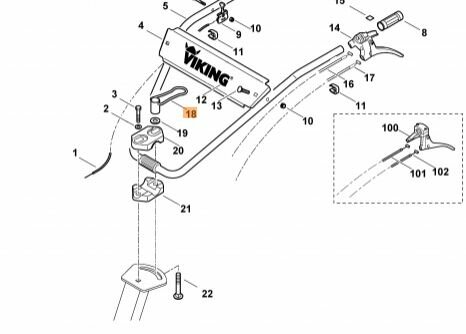 VIKING фиксатор рамы VН540,660 оригинал