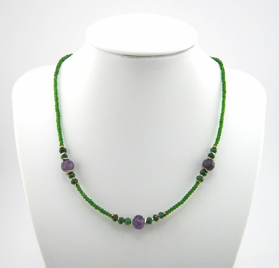 Чокер, аметист, агат, металл