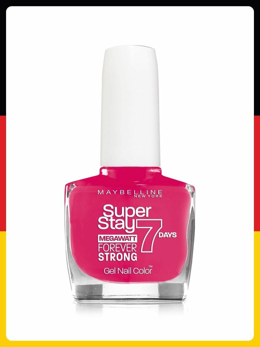 Лак для ногтей Maybelline New York Super Stay Forever Strong 7 Days 190 Pink Volt, 10 мл