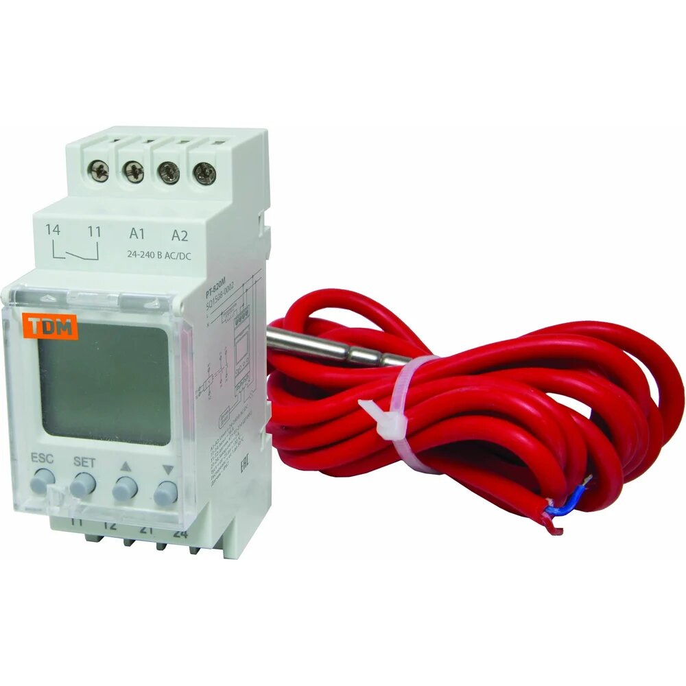 TDM ELECTRIC Реле температуры РТ-820M -25+130C, 24-240В АС/DC, с датч. IP67, ЖК SQ1508-0002