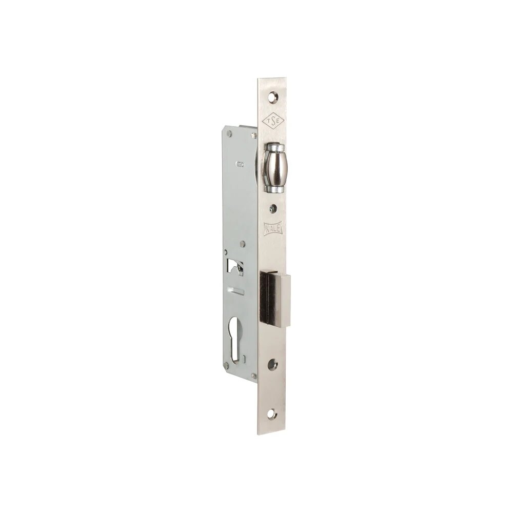 KALE KILIT Корпус узкопрофильного замка с роликовой защёлкой 155 (30 mm) w/b (никель) 8184