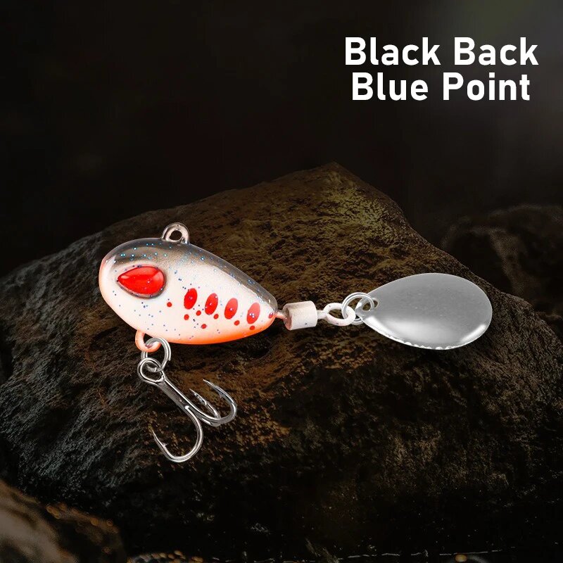 Ложка-спиннер, тонущие воблеры, приманки, металлические приманки VIB, вращающиеся приманки с блестками и хвостом, рыболовные приманки для дальнего заброса для морского окуня