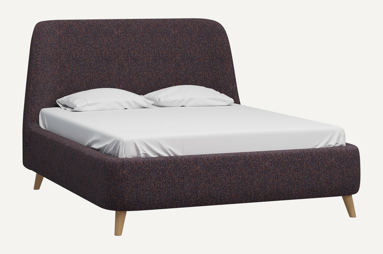 Кровать 160x200 Divan.ru Молсон Textile Night, текстиль, синий/коричневый