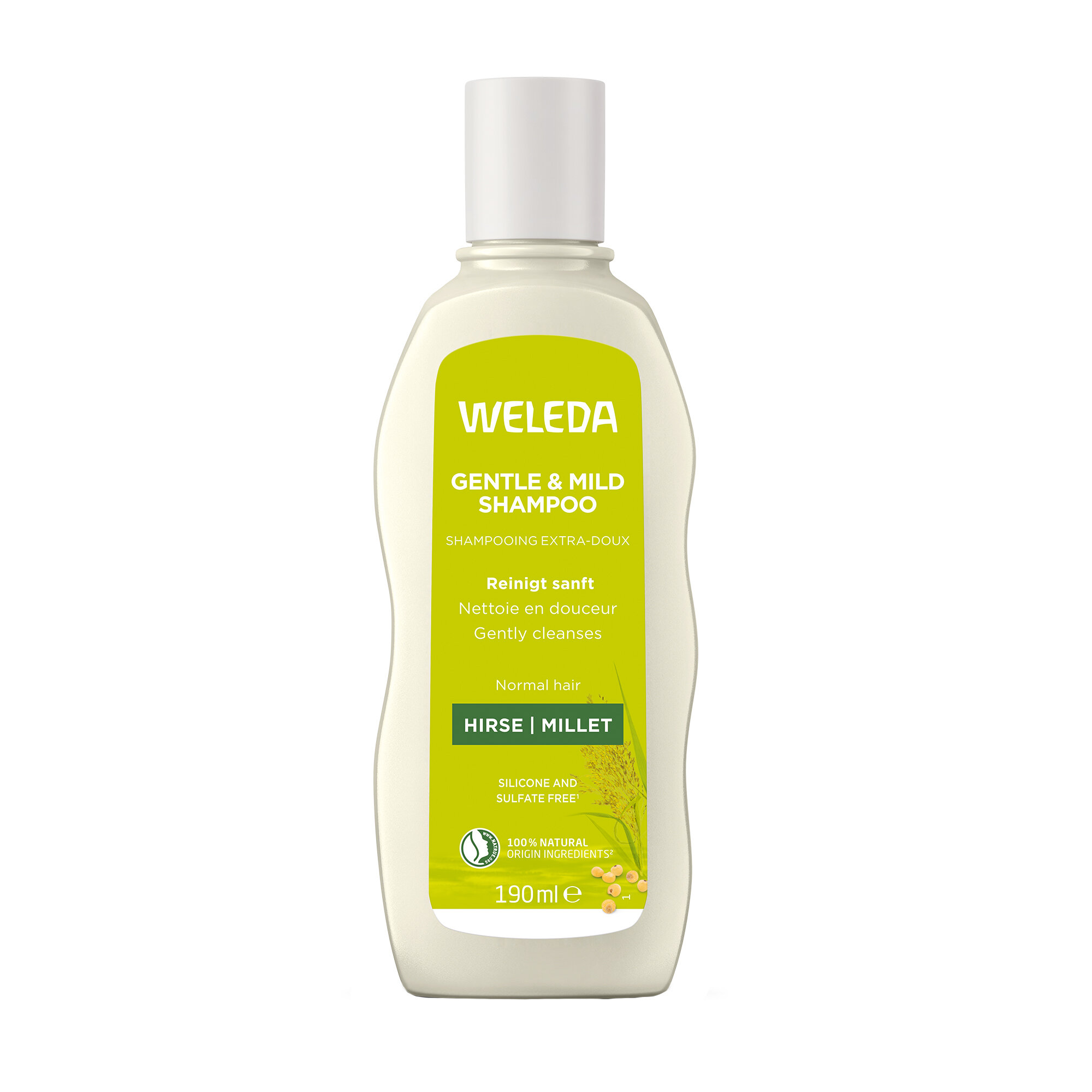 Шампунь-уход WELEDA, с экстрактом просо, для нормальных волос 190 мл