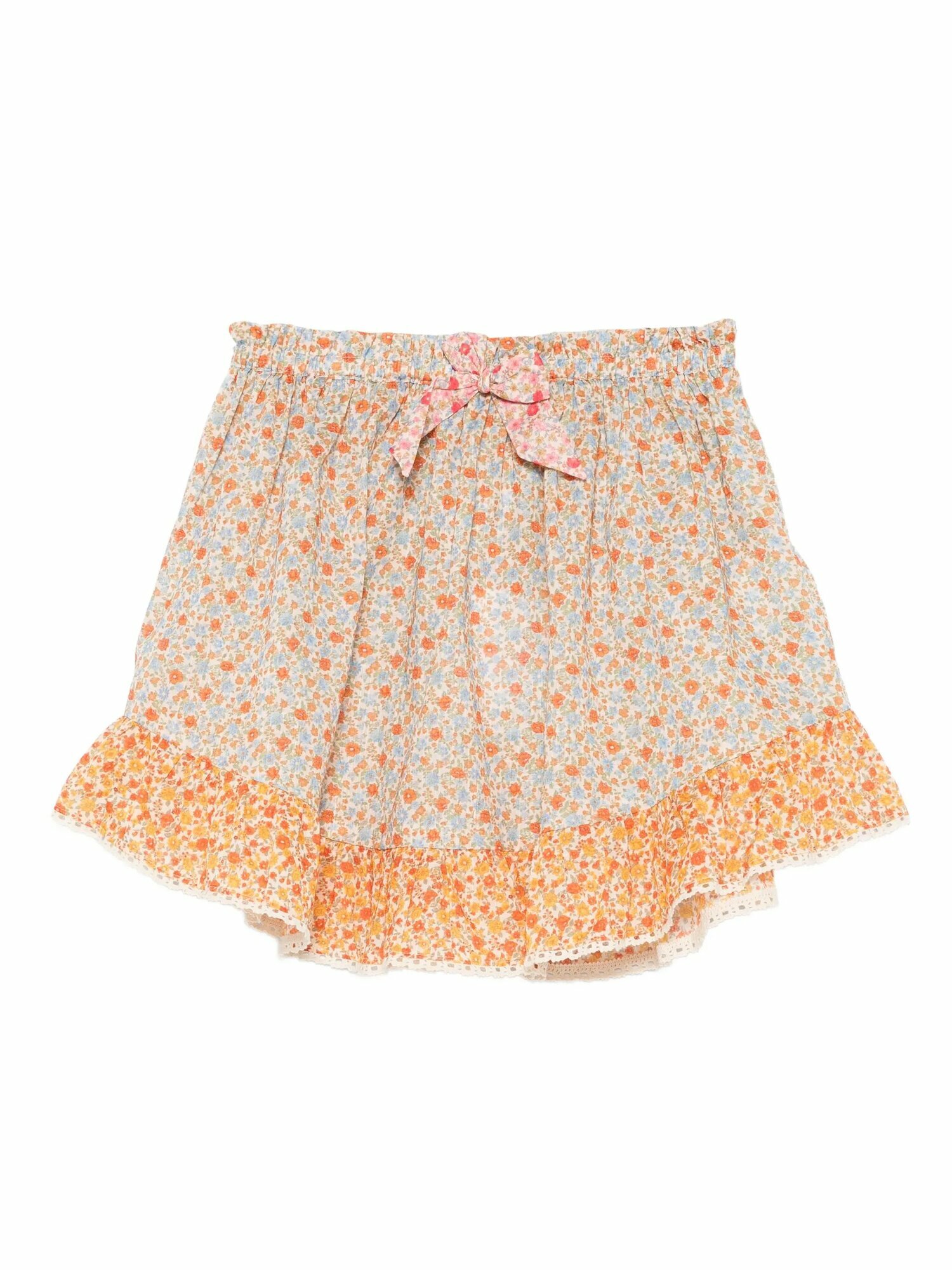 Юбка Юбка с оборками и цветочным принтом