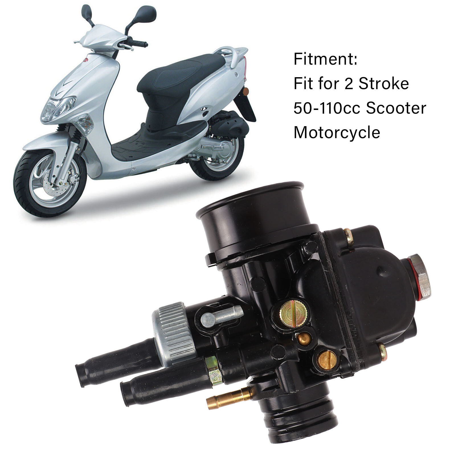 Карбюратор для Dellorto PHBG DS 21 мм, карбюратор для 2-тактного скутера, мотоцикла, мопеда объемом 50–110 куб. см