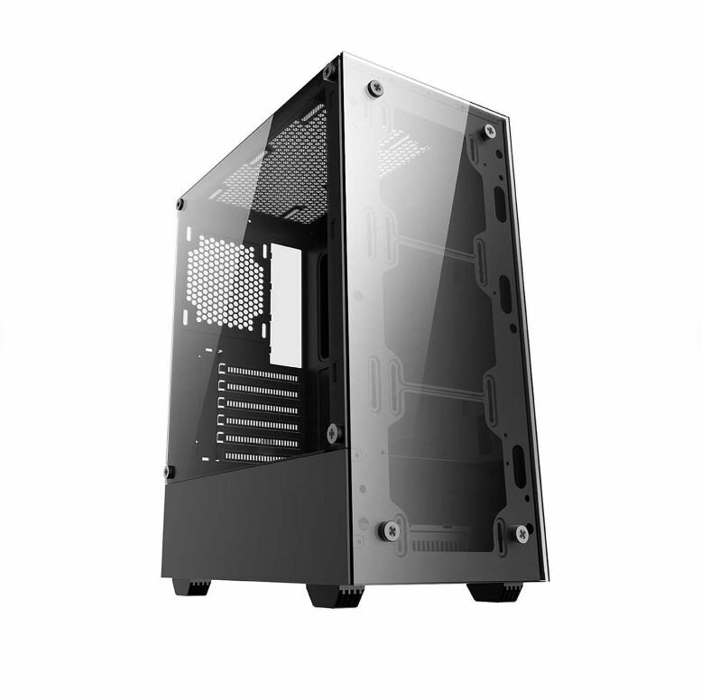 Компьютерный корпус HIPER HG302 SHADOW (HG302 SHADOW) черный - Midi Tower, 3.5 мм jack (микрофон/аудио)