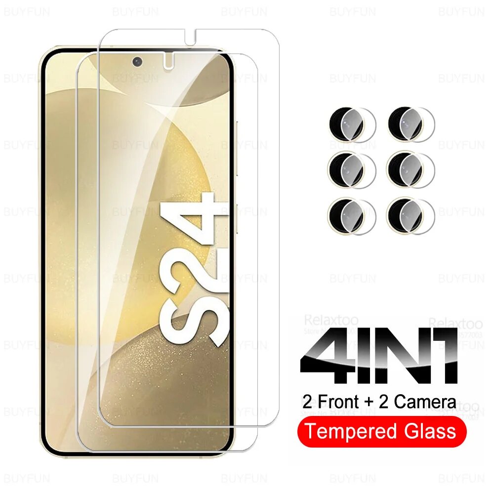 Защитное стекло 4-в-1 Samsung Galaxy S24, S25 FE, 2Glass 2Lens