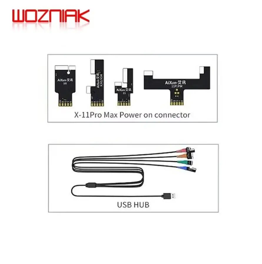 AIXUN P2408S P3208 Тестовый кабель питания для iPhone 7 8 X XSMAX 11-15 16 Pro Max Тест управления загрузкой постоянного тока для мобильного телефона X-11PM cable