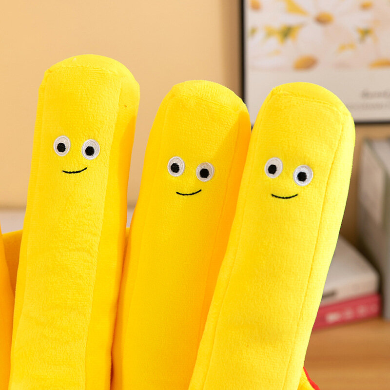 Картофель фри бургер подушка трансграничная внешняя торговля плюшевая игрушка пицца кукла гамбургер сидячий девушка