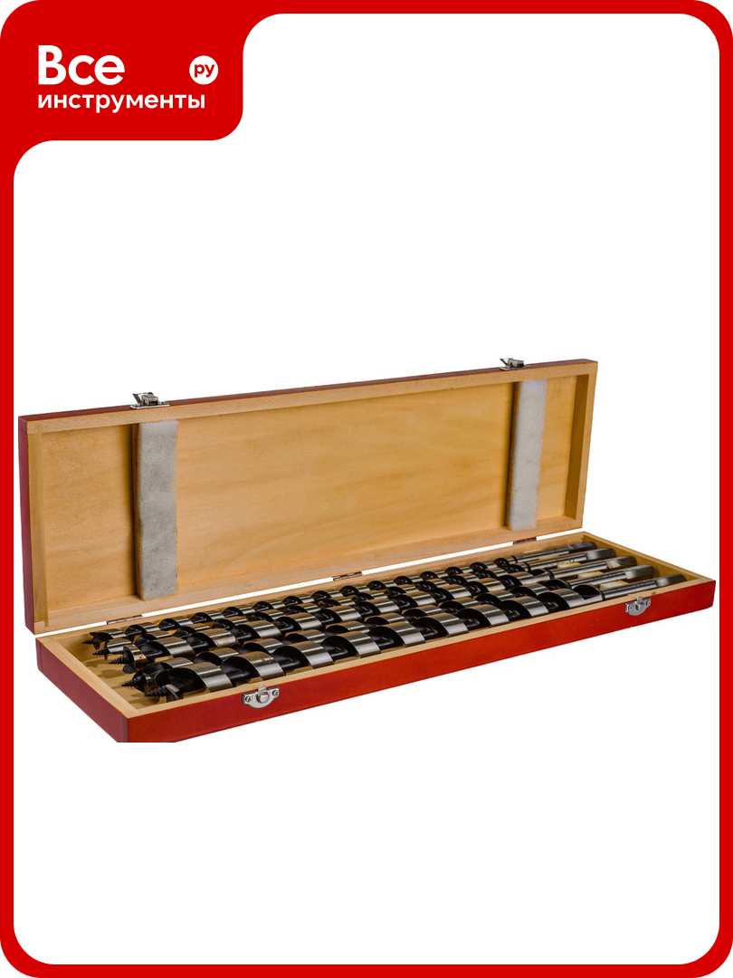 Набор змеевидных свёрл по дереву (5 шт.) ЗУБР 2948-450-H5, сталь