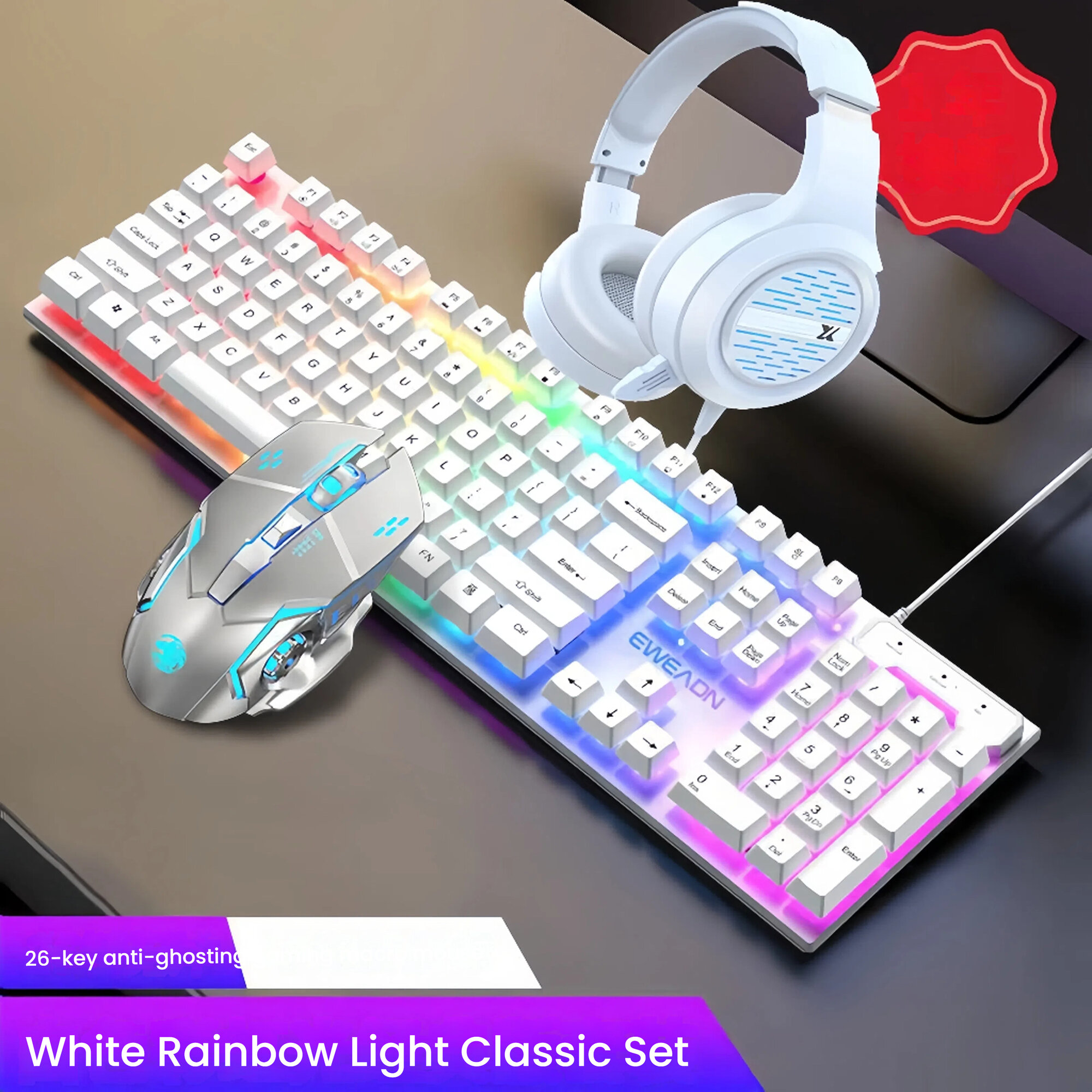 QianXingZhe GX30: Клавиатура с механическим нажимом и п punk-стилем, RGB-свет, жестко подключённый для геймеров