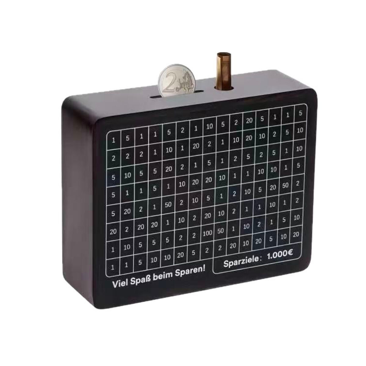 Деревянная копилка с числовой сеткой | Ретро-копилка для дома с 8 целевыми значениями и маркерами | Декоративный органайзер для денег, подарок для взрослых и детей