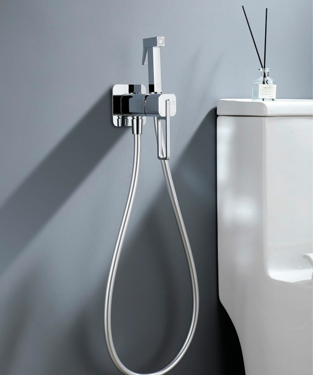 Встраиваемый смеситель с гигиеническим душем от бренда Ganzer GZ12157 хром