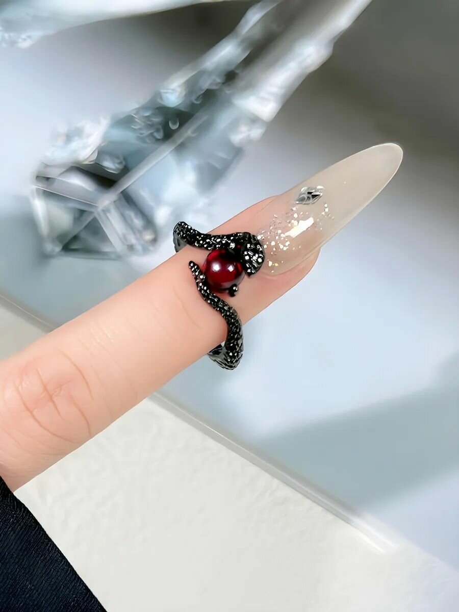 Кольцо наборное, искусственный камень, металл