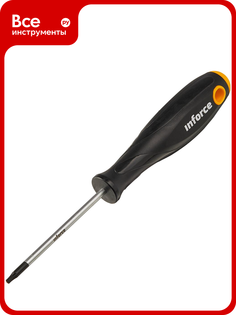 Отвертка TORX Inforce T10x80 06-09-67, работы с мелким