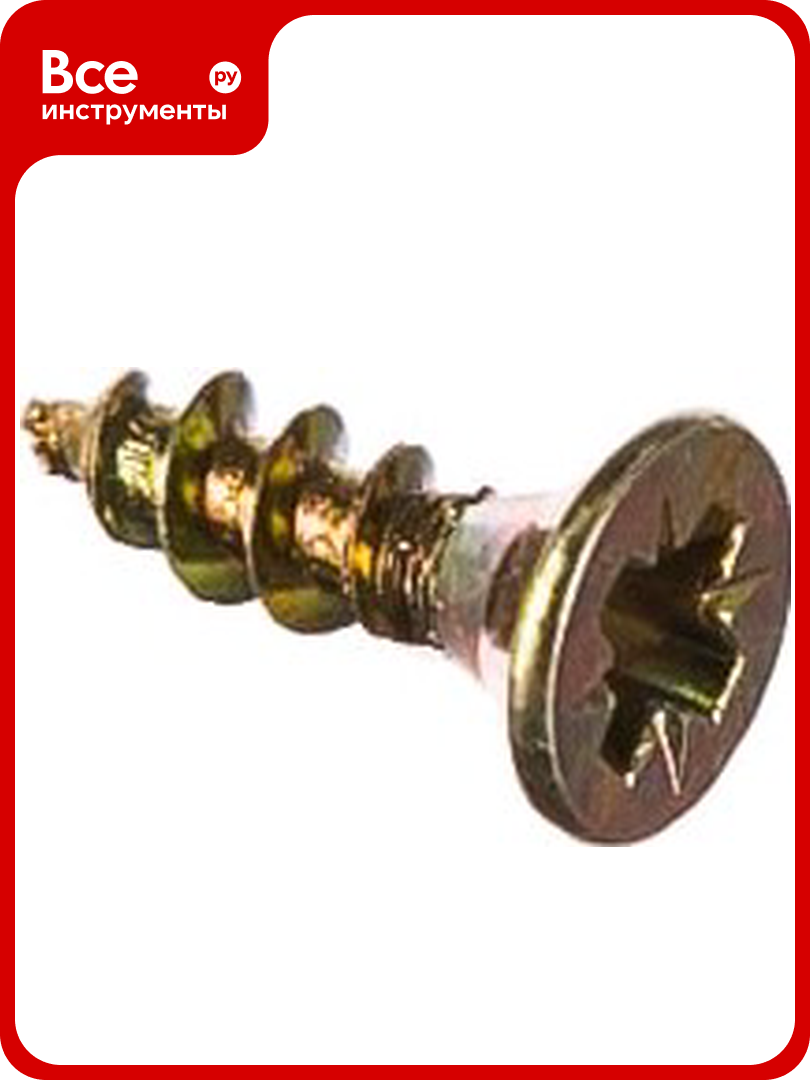 Универсальный саморез Tech-Krep 12х3,5 мм 200 шт желтый, коробка с окном 102230