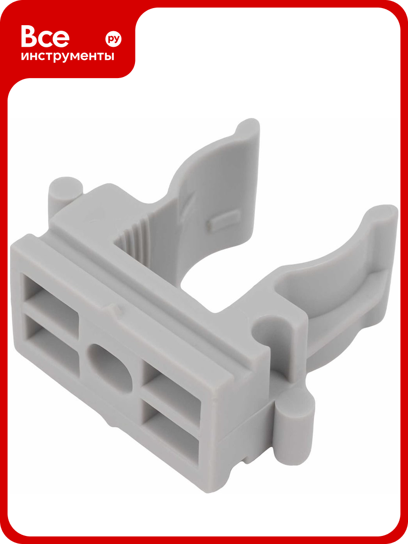 Крепеж-клипса для труб Gigant прямой монтаж D16 серая 100 шт, для повышенных механических нагрузок