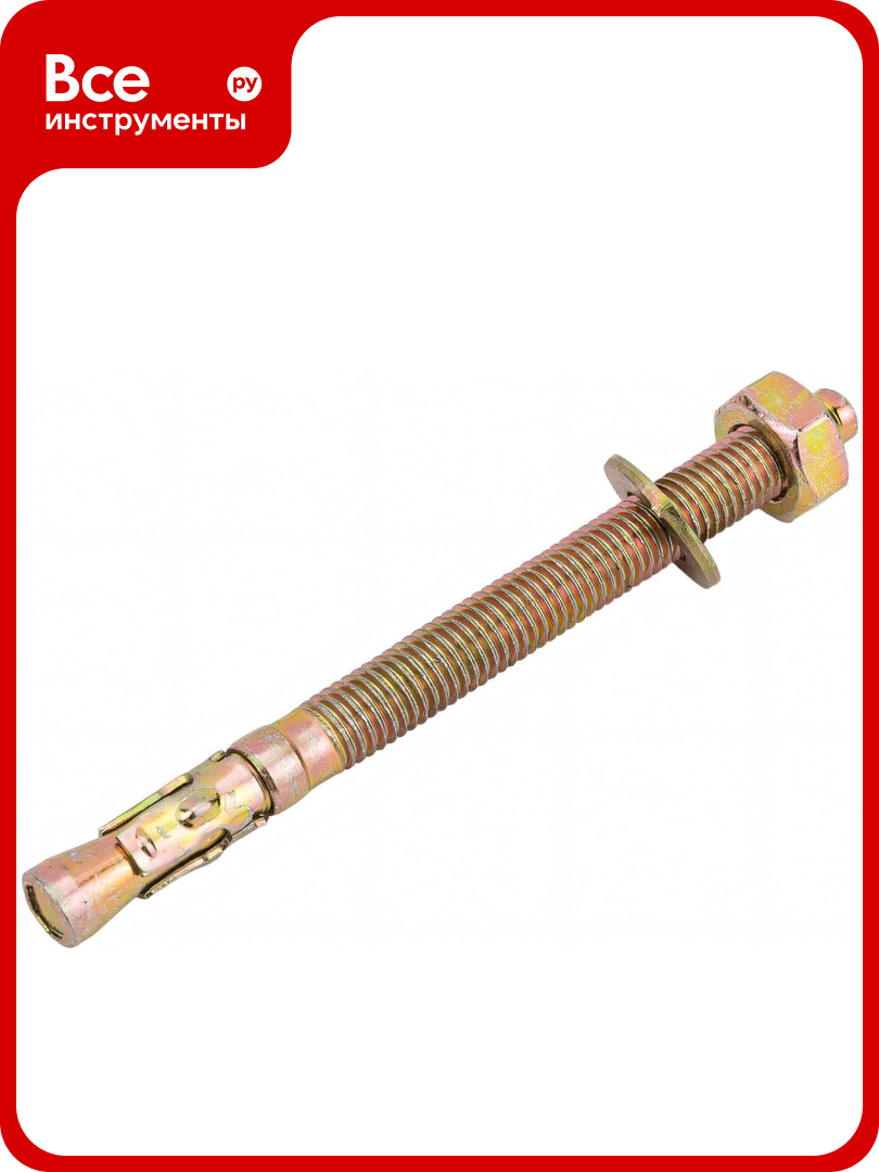 Клиновой анкер Tech-Krep - пакет 10x120 из оцинкованной стали, резьба М10, высокая вырывающая сила, клиновой профиль