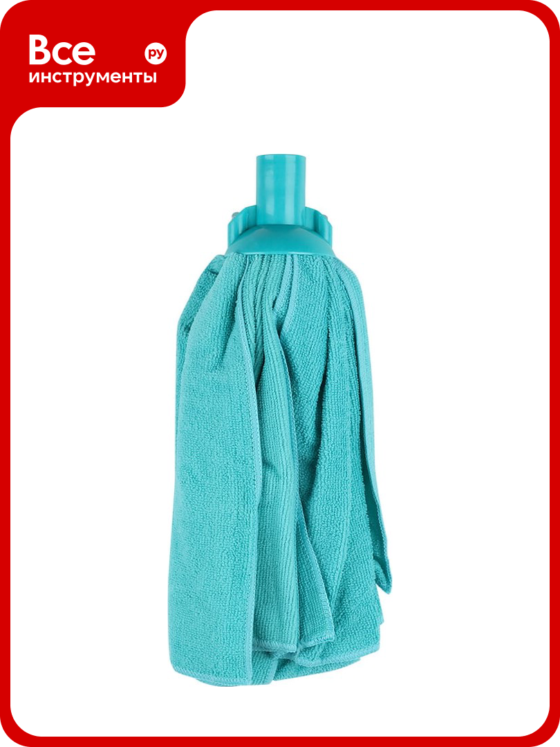 Цельная насадка для швабры под черенок Рыжий кот 310469, из микрофибры, ввинчивания черенка
