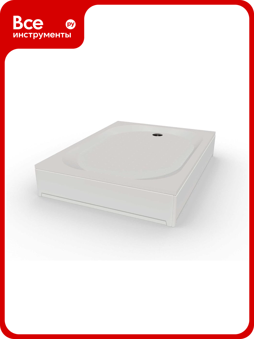 Душевой поддон RGW 80х100х6 LUX/TN, акриловый, прямоугольный, низкий, белый, без каркаса
