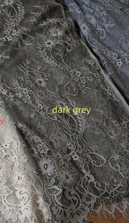 Французское кружево шантильи 3 метра Серый, dark grey