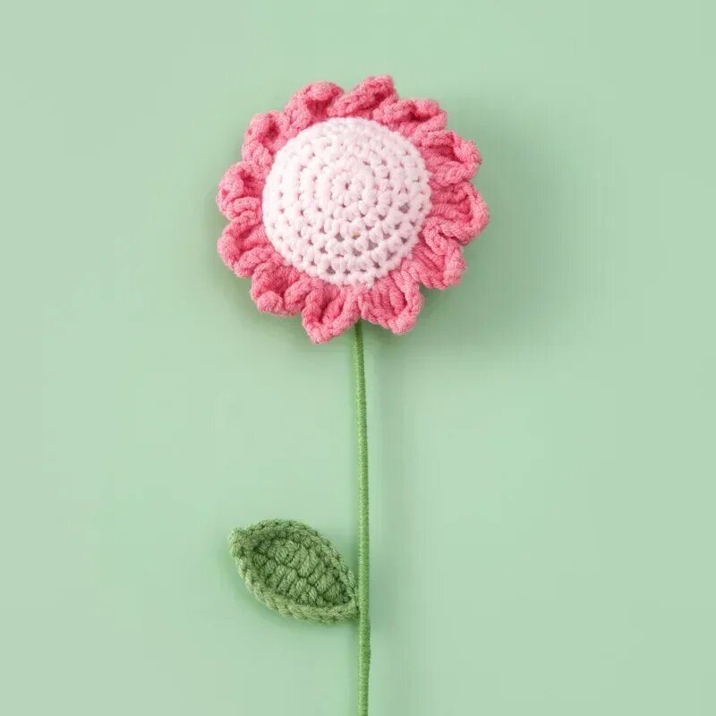 1 шт. вязаный букет подсолнухов, вязаные крючком цветы, выпускной букет цветов, декор для свадебной вечеринки, подарок друзьям, Flores A, связанный крючком